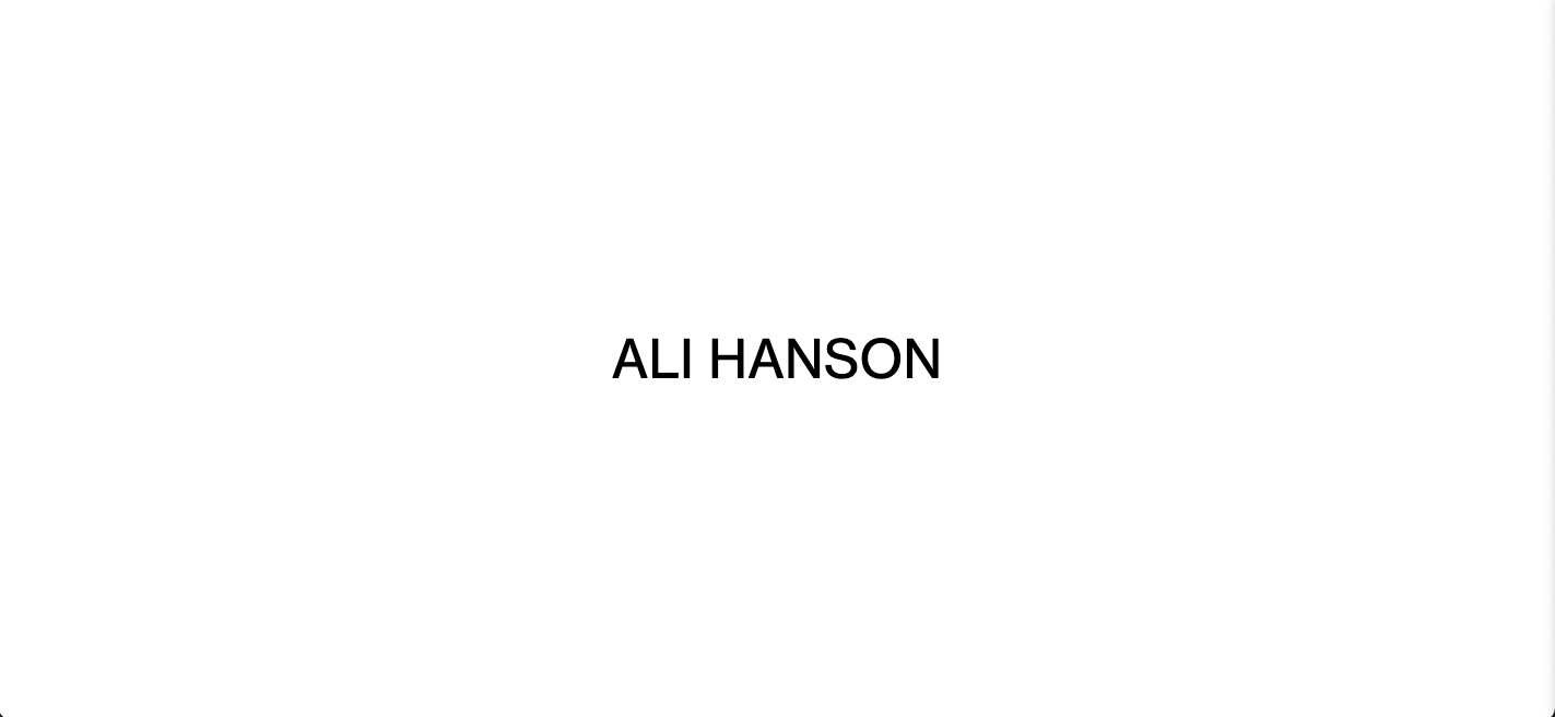 Ali Hanson